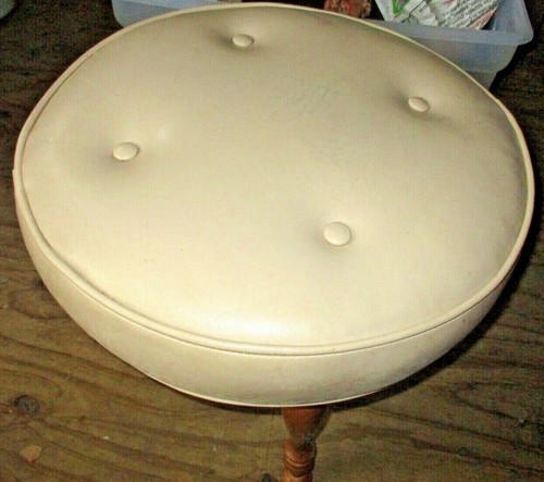 MCM Vinyl cream colored step stool | eBay