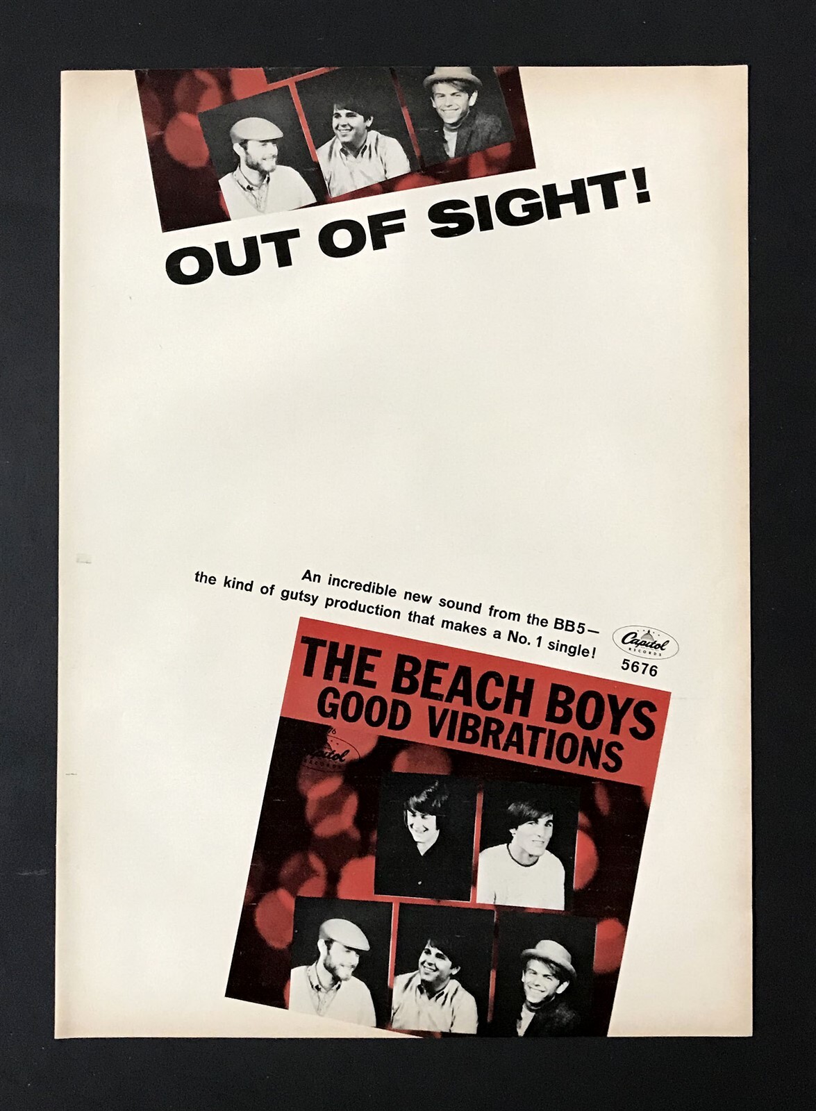 Beach Boys Good Vibrations 1966 Poster Type Ad Advert w/Bonus #1 ...