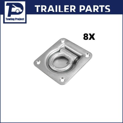 8 x Trailer Lashing Ring Loop Tie Down Anchor Point Tray Box Recessed ...