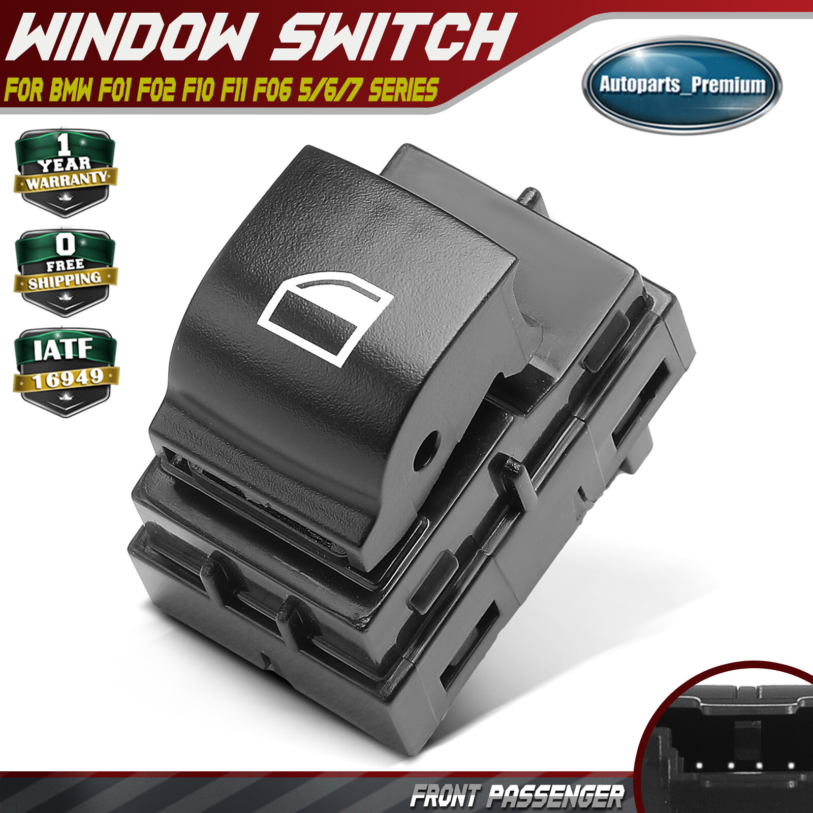 Single Window Switch for BMW F01 F02 F10 F11 F06 5/6/7 Series M5 M6 ...
