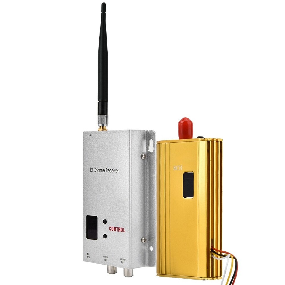 1.2G 1.5W Wireless Audio Video Transceiver CCTV Monitoring Transmitter ...