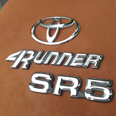 TOYOTA 4RUNNER SR5 CHROME REAR 1994 EMBLEMS WITH LOGO SET USED OEM | eBay