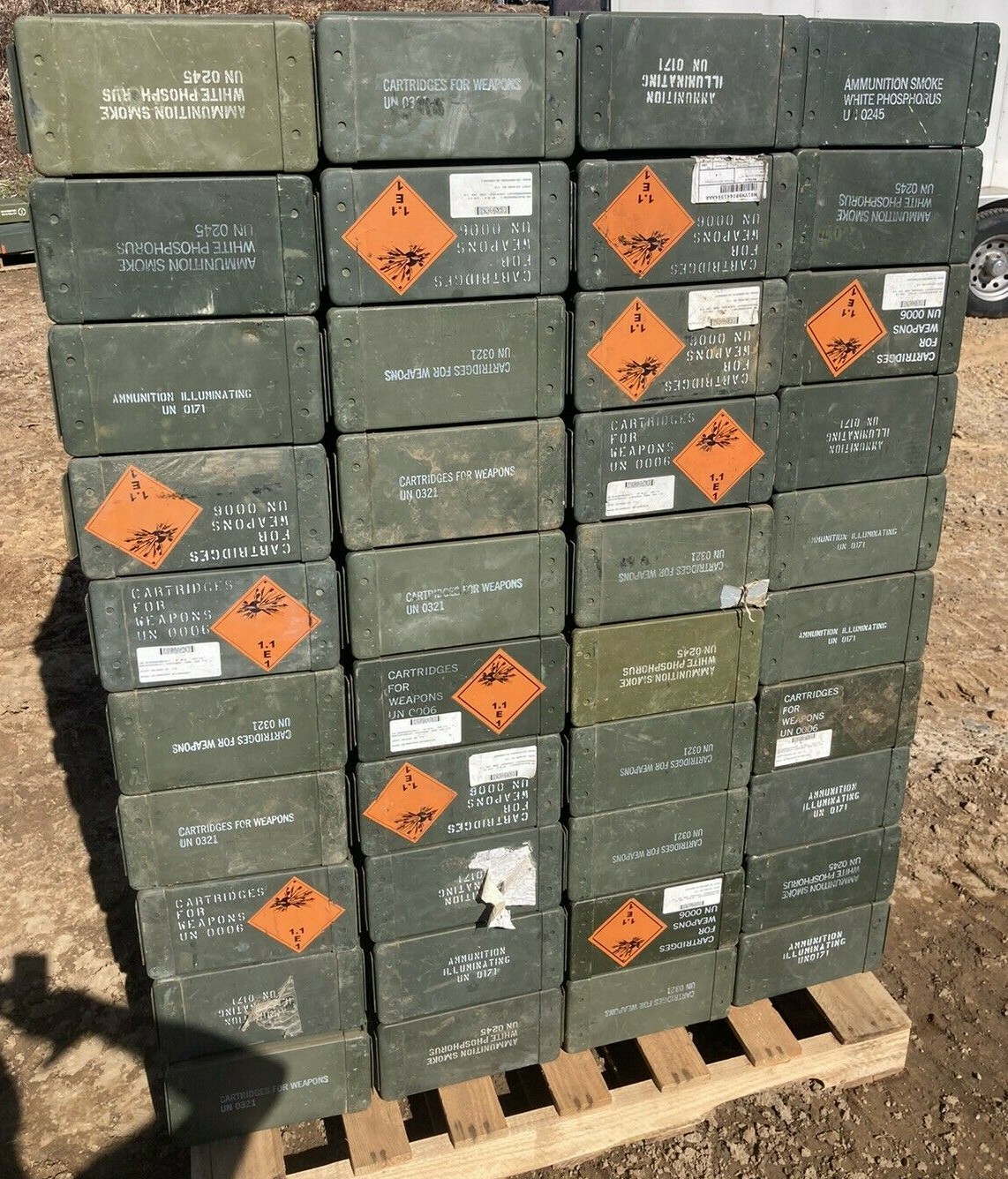(40) 120MM AMMO CAN MORTAR LARGE PA154 TALL NICE AIRTIGHT STORAGE BOX ...