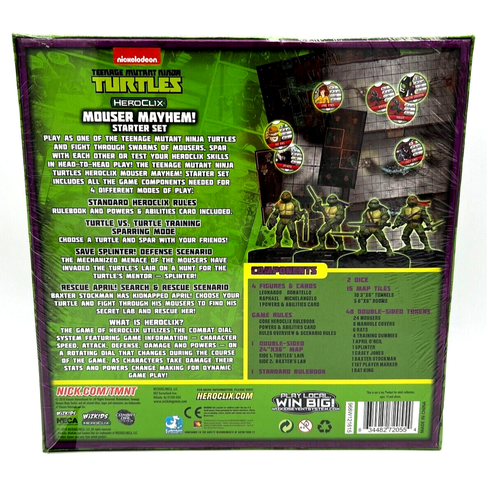 HeroClix TEENAGE MUTANT NINJA TURTLES: MOUSER MAYHEM Starter Set * NEW ...