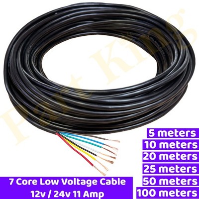 Part King 7 Core Trailer Cable 12v 24v Low Voltage Power Cable 11 Amp ...