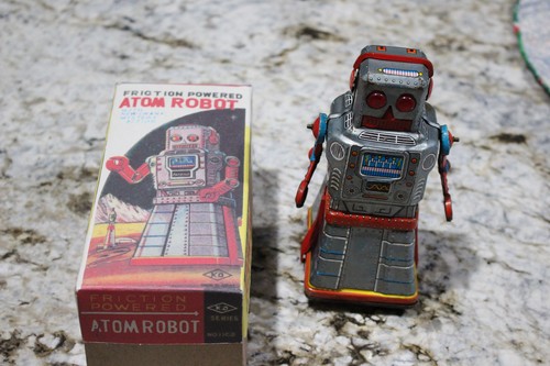 ATOM Robot Yoshiya KO Friction Powered Japanese Tinplate Toy ...