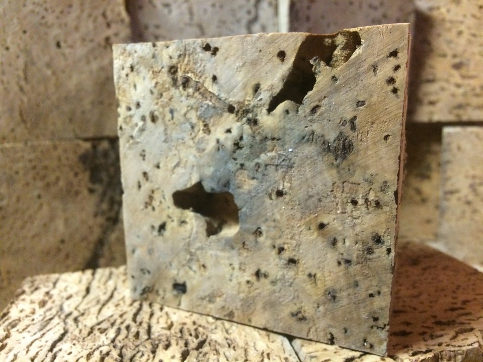 Genuine Portugal Cork Squares Aged 40+ Years Measure: 1 1/8" Thick x 2 ...