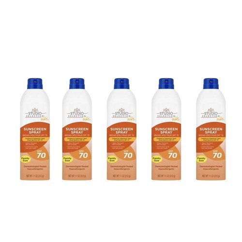Lot Of 5 | Studio Selection SPF 70 Sunscreen Spray - Family Size 11oz ...