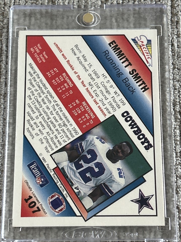 Emmitt Smith 2020 Panini Honors Pacific Buyback Autograph Cowboys HOF ...