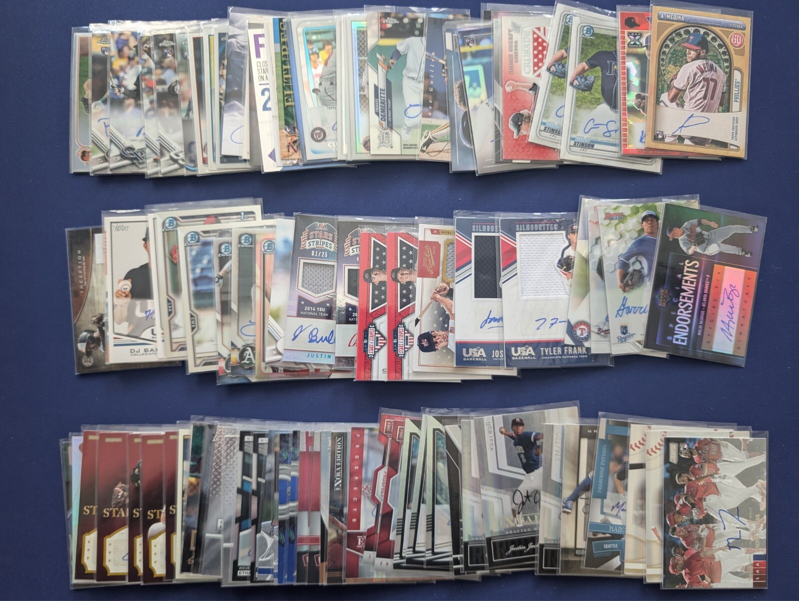Huge Autograph Baseball Trading Card Lot Collection 94 Cards - All ...