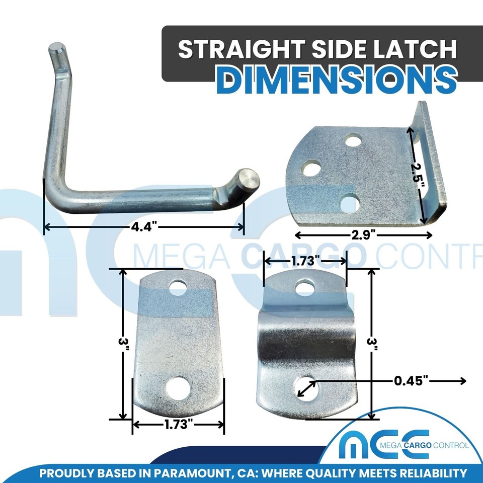 8 Pack Straight Side Gate Stake Bed Latch Bracket Set for Utility ...