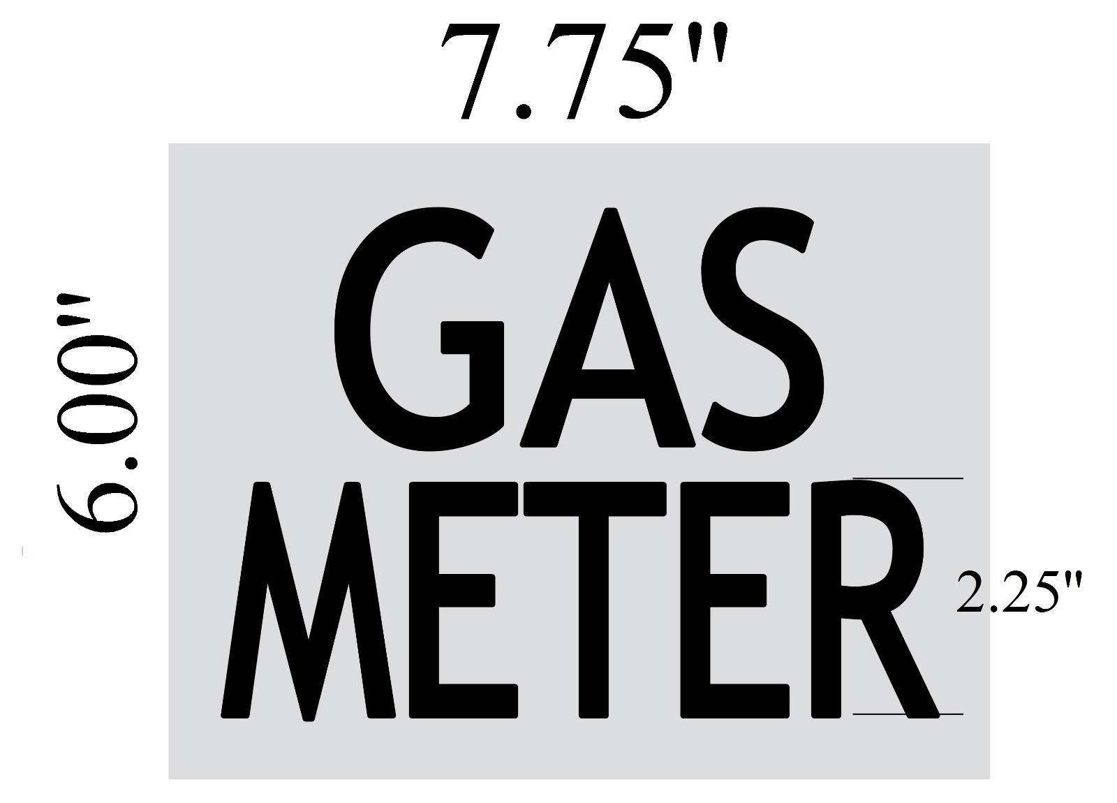 GAS METER SIGN – BRUSHED ALUMINUM Size 6X7.75- REF24-1027 | eBay