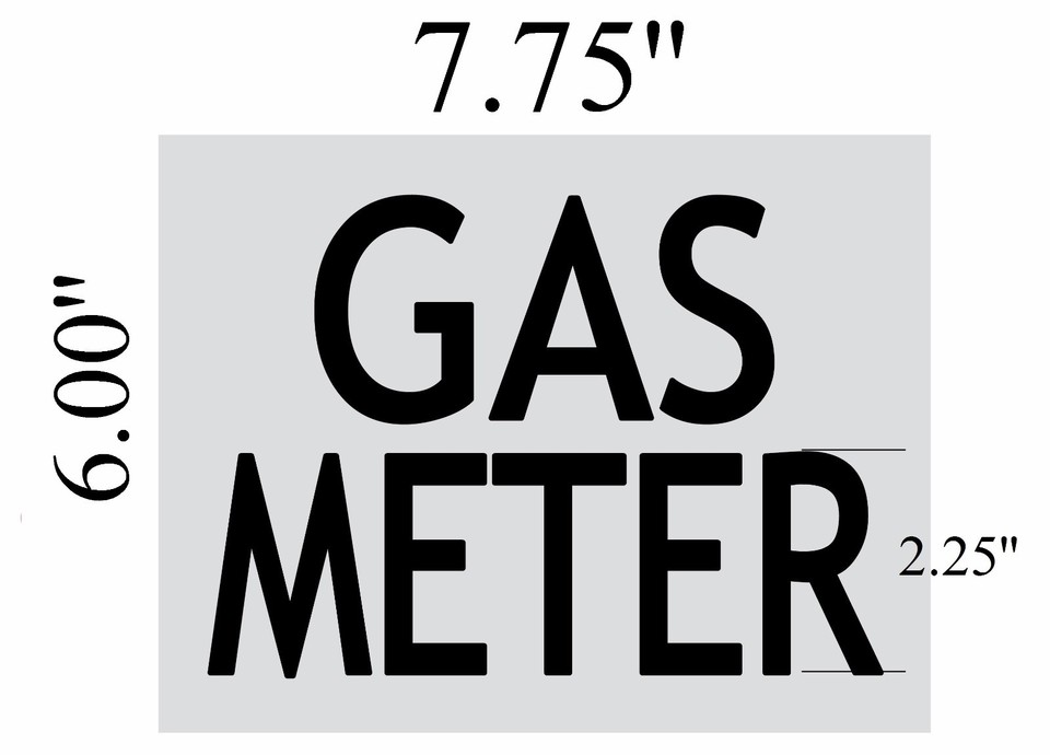 GAS METER SIGN – BRUSHED ALUMINUM Size 6X7.75- REF24-1027 | eBay