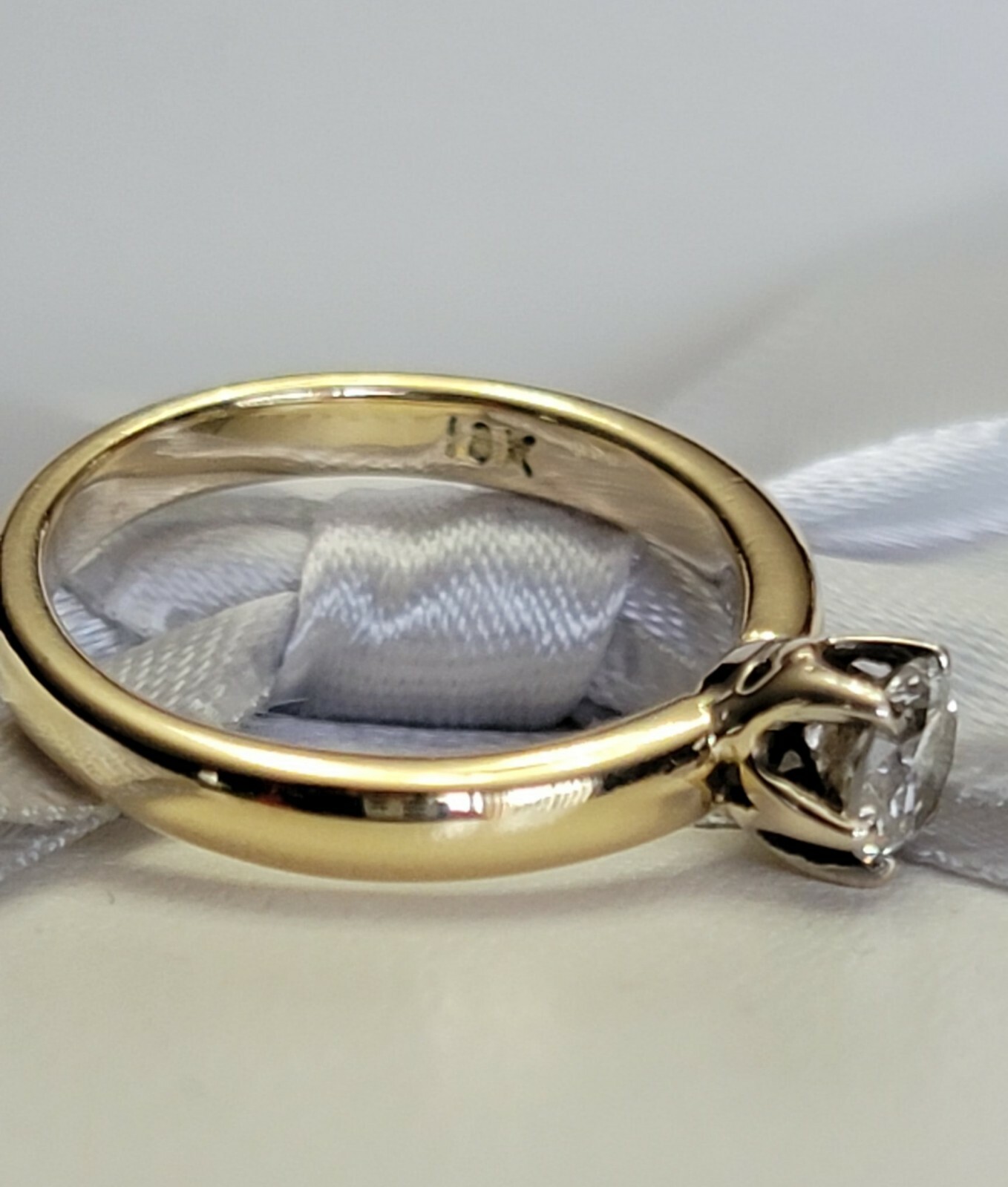 18K Gold Diamond Engagement Ring | eBay