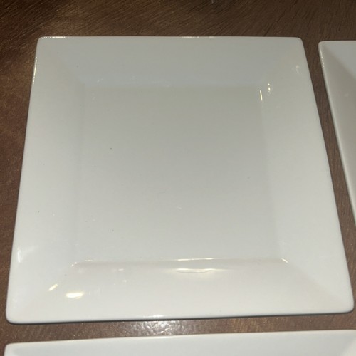 Set Of 4 Tesco Square Plates 10.25" Dishwasher & Microwave Safe Great ...