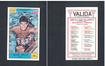 Mark Spitz (USA) Panini Swimming CARD 1969 n.278 Mint 10/10 VALIDA ...