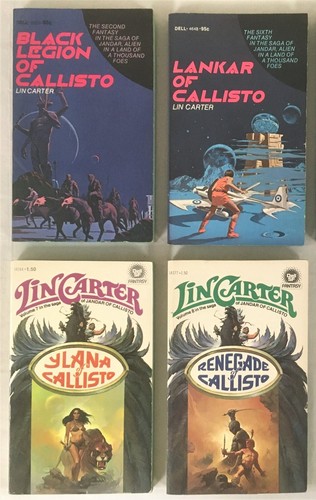 Lin Carter, Vintage Callisto Series 4 Paperback Book Lot, Science ...