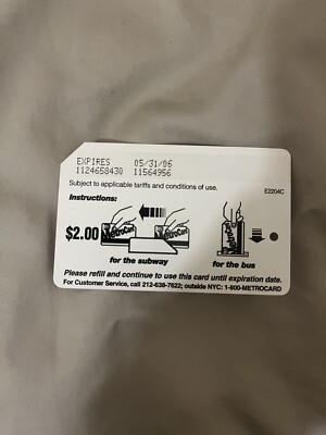 NYCT MTA MetroCard - Instructions $2.00 | eBay