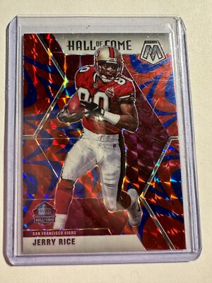 K75,275 - 2020 Panini Mosaic Mosaic Reactive Blue #287 Jerry Rice HOF ...