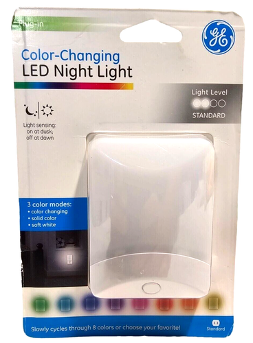Ge Color-Changing Led Night Light, Plug-In, Dusk-To-Dawn, Home Décor ...