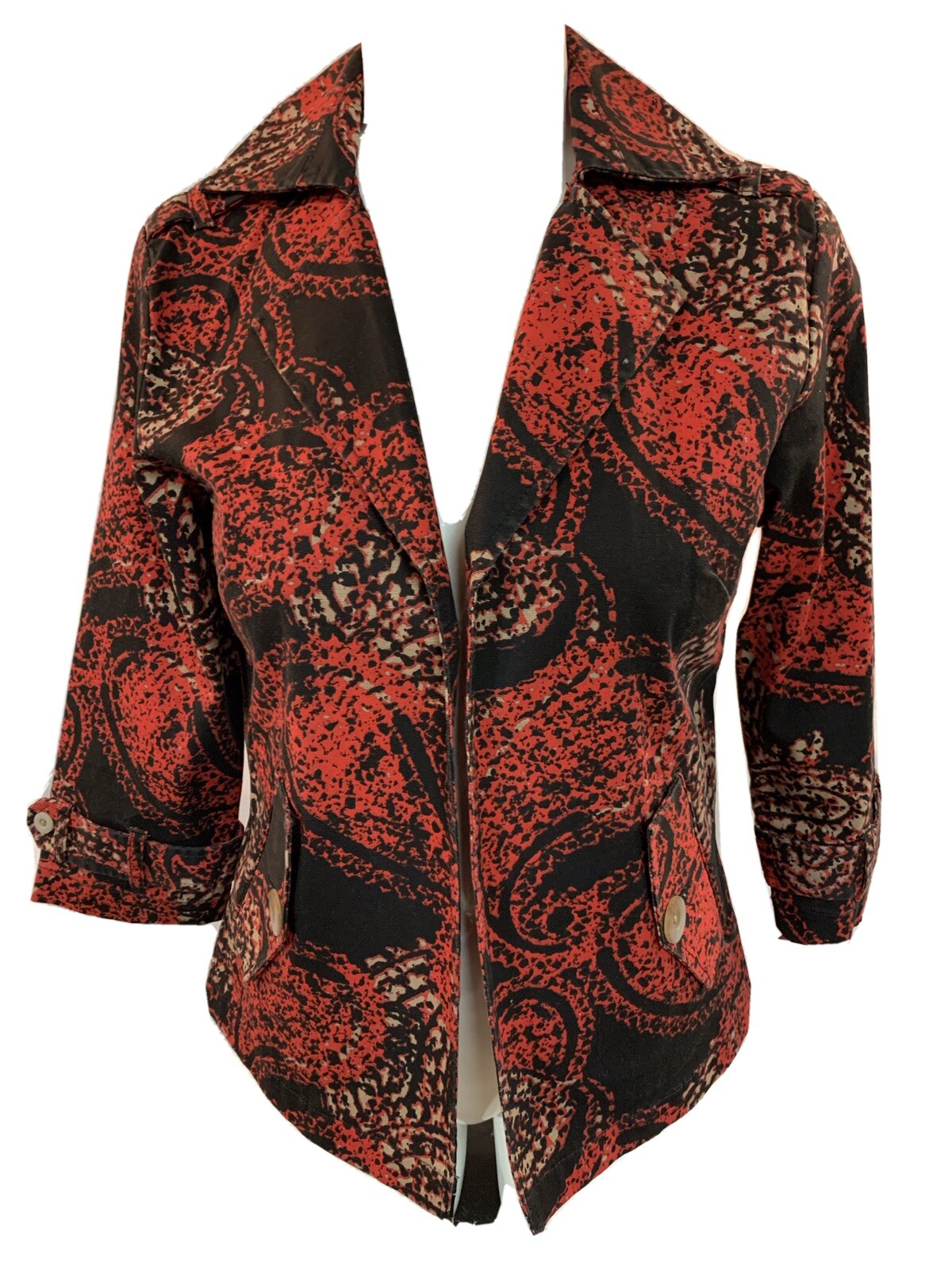 Womens Westbound Black & Red Canvas Jacket Size S | eBay