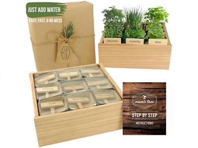 Herb Garden Gift Box, Easy to Grow Indoor Gardening Set, Plant Seed ...