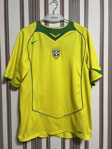 NIKE Brasil 2004 Brazil Soccer Shirt TOP Jersey Men's Sz L | eBay