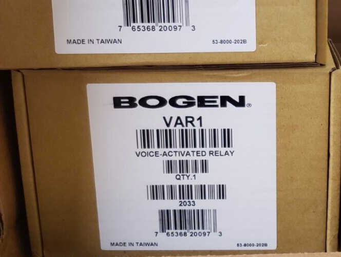 Bogen VAR1 Voice Activated Relay | eBay