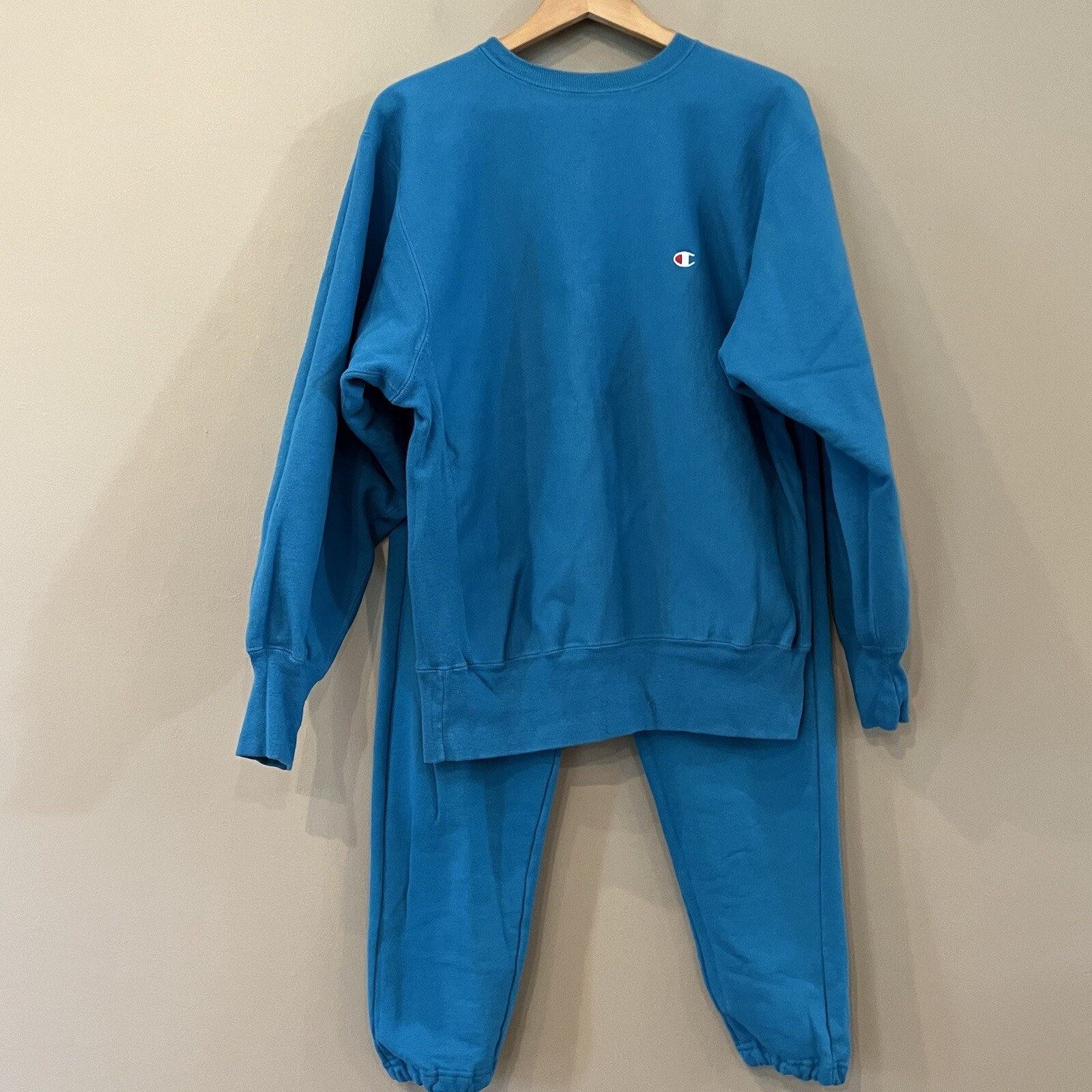 80s Vintage Champion Reverse Weave Sweatsuit Large XL… - Gem