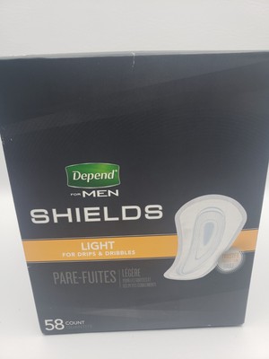 Depend Men's Light Incontinence Shield, Odor Control & Leak Barriers ...