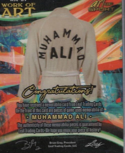 Muhammad Ali GAME/Fight Used 3-Pc LEAF 4/20 Uncirculated + Gift from ...