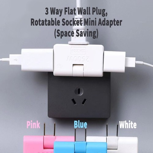 180°Rotate Outlet Splitter Charger Socket Extension Plug Adapter for ...