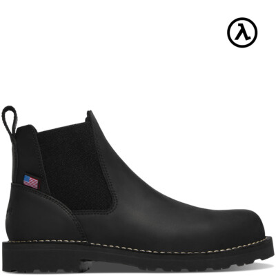 DANNER® BULL RUN CHELSEA MEN'S 6" BLACK WORK BOOTS 15483 - ALL SIZES ...