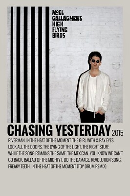 Noel Gallagher High Flyings Birds. Chasing Yesterday. A3 Album Print ...