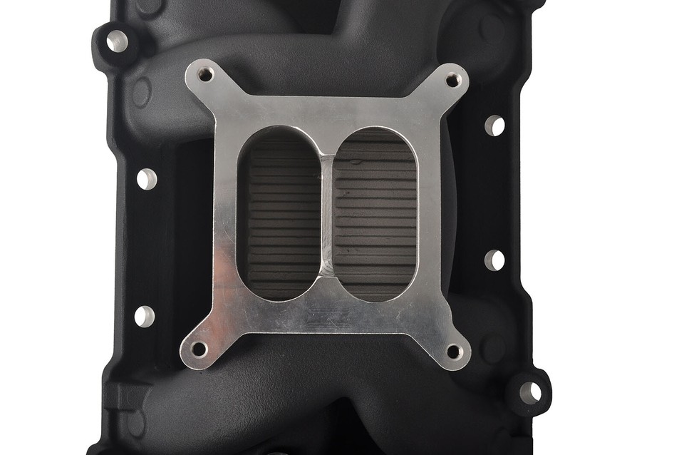 Black BBC Air Gap Dual Plane Aluminum Intake Manifold For 396-502 BB ...