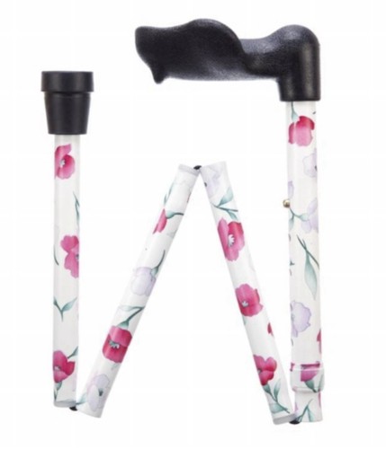 Arthritis Palm Grip LEFT Handed Walking Stick Cane Ergonomic Folding ...