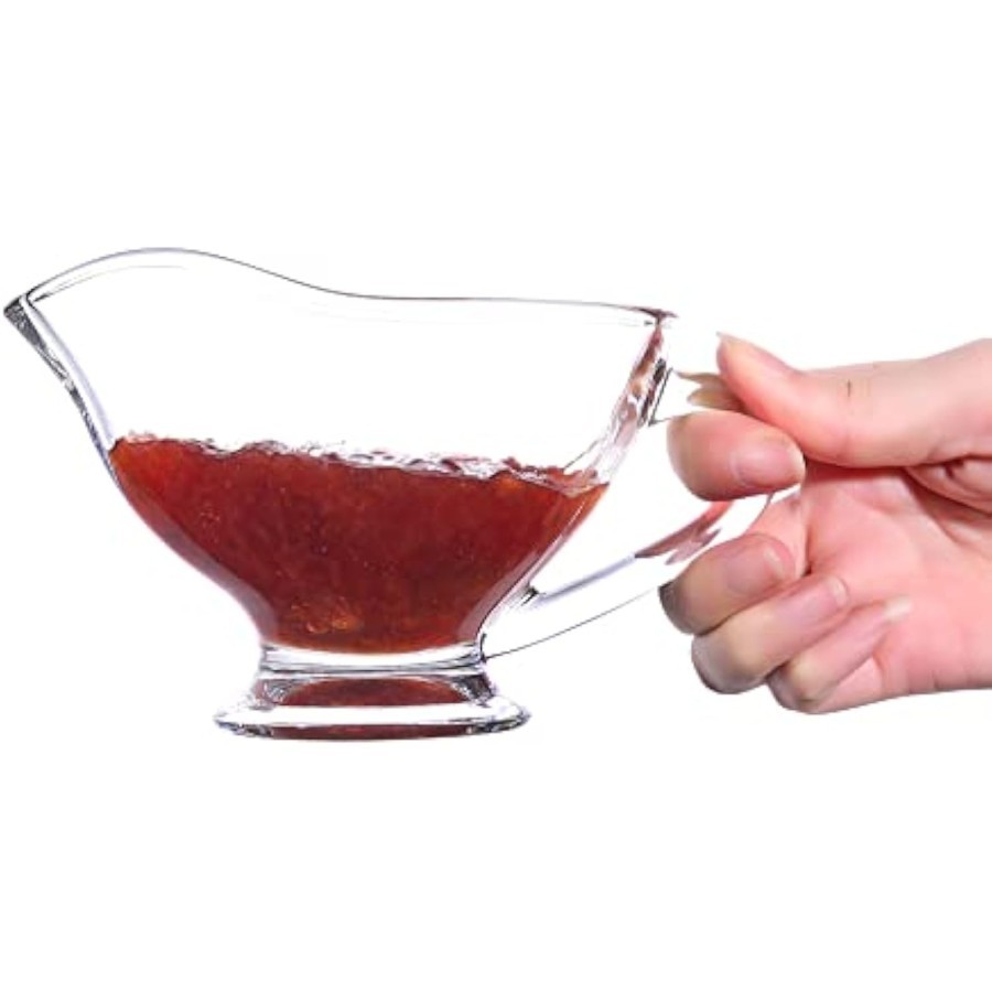 Crystal Gravy Boat - Pack of 2 - Gravy Server Sauce Boat - Gravy Sauce ...
