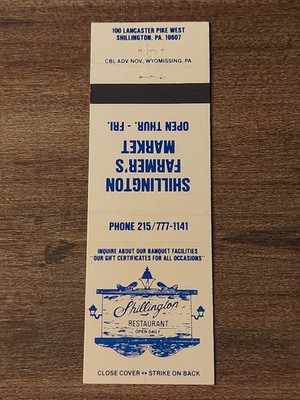 Vtg. Shillington Restaurant, Shillington Farmer's Market, Shillington ...
