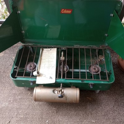 Vintage Rare Coleman 426 3-Burner Camping Stove Wichita w Regulated ...