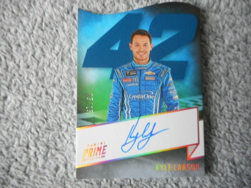 Kyle Larson 2019 PANINI PRIME NUMBERS Holo GOLD Auto Die Cut Card Ser ...