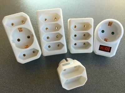 Steckdose Eurostecker EURO Zwischenstecker Schalter 2-fach 3-fach ...