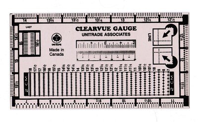 Clearvue Stamp Perforation Perf Gauge Unitrade Uni-Safe | eBay