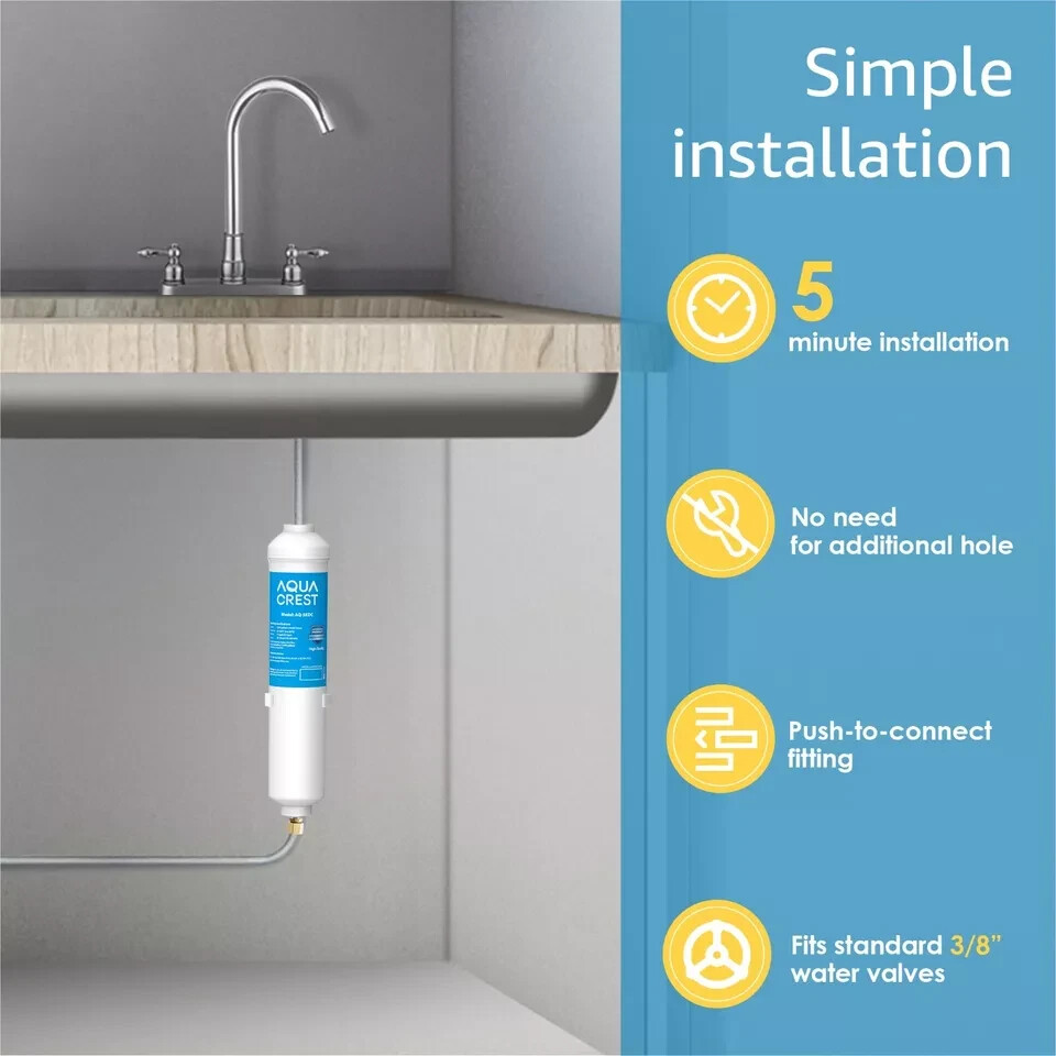 AQUA CREST 5KDC Under Sink Water Filtration System, NSF Certified, 5K ...