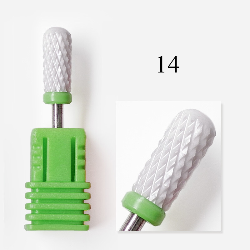 Electric Rotary File Drill Bits Head Manicure Ceramic Carbide Nail Art ...
