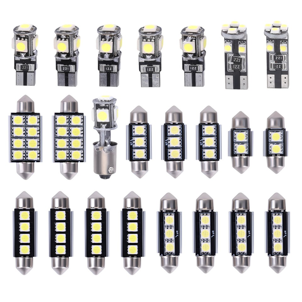23x Car Interior White LED Light Bulb Dome Trunk Door Replacement Lamp ...