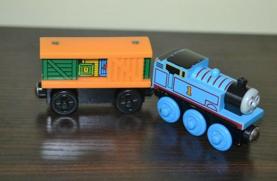 Thomas & Friends Wooden Box Car & Thomas Wooden Engine | eBay