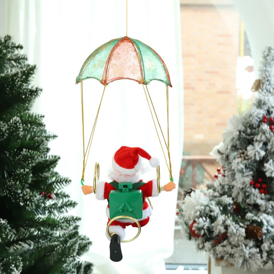 Funny Dancing Parachute Santa Claus Doll Educational Christmas Toy | eBay