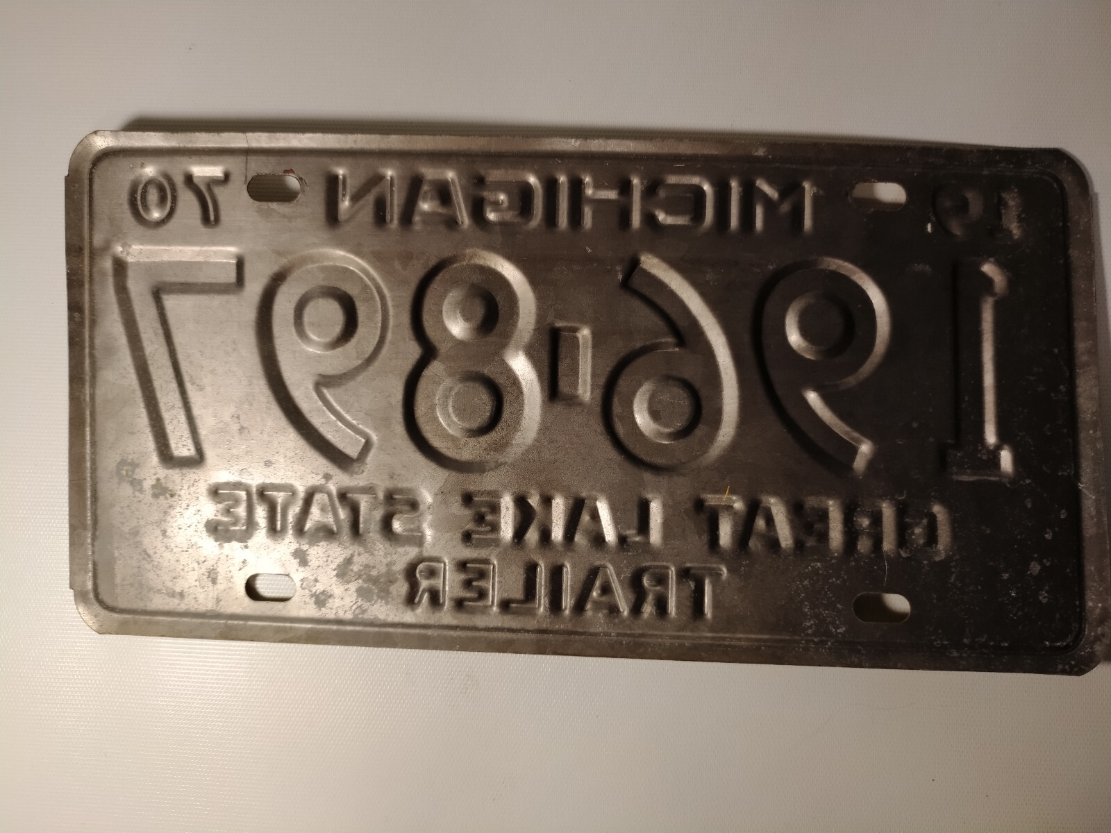 Authentic Michigan License Plate 1970 - Trailer 196-897 | eBay