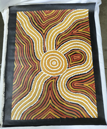 First Nation Aboriginal Art Sharon Butcher Beautiful Water Hole ~ 90cm ...