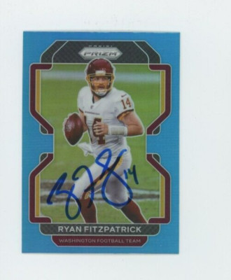 RYAN FITZPATRICK AUTO Light Blue 2021 Panini Prizm BAS COA Beckett ...